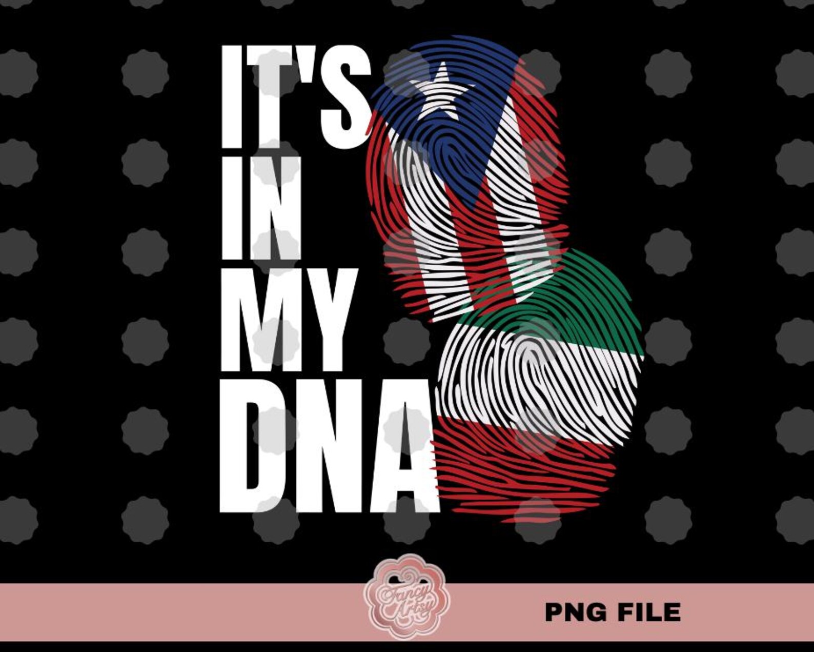 It’s in My DNA - PNG File With Puerto Rican and Mexican Flag ...