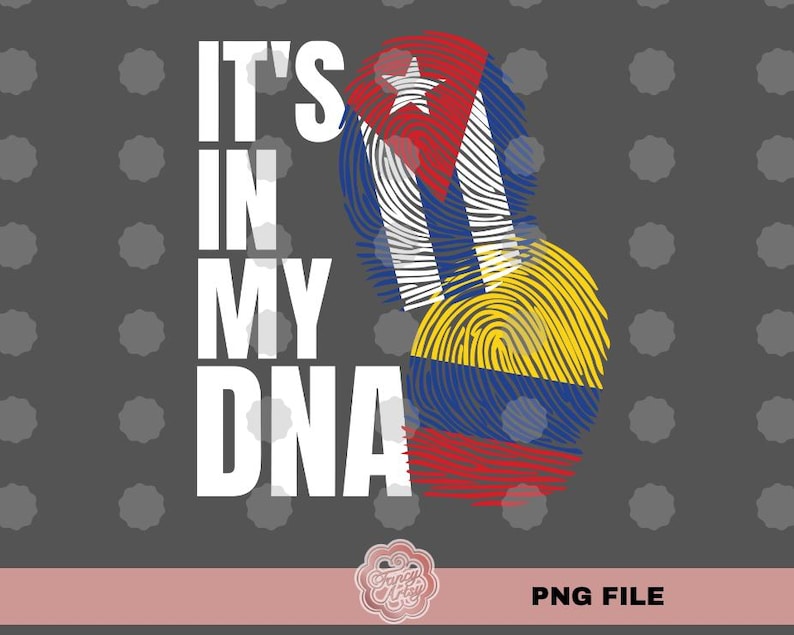 It’s in My DNA - PNG, SVG File With Colombian and Cuban Flag ...
