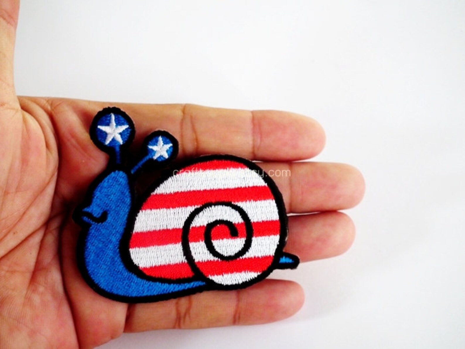 Patch Iron on Snail Embroidered Applique Snail Flag Badge - Etsy India