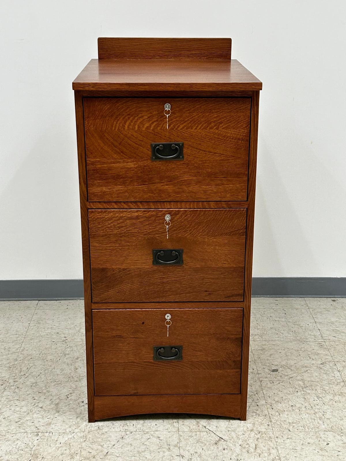 Mission Solid Oak 3 Drawer File Cabinet Micheal Cherry Stain - Etsy