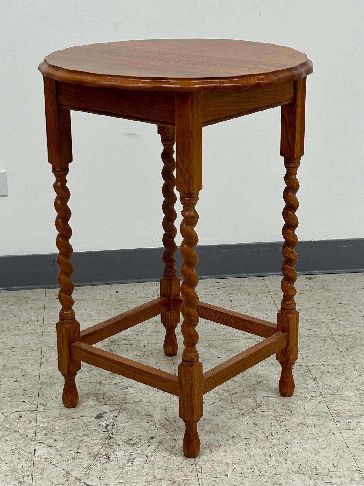 Mission Oak End Table With Barley Twist Legs Michael Cherry Stain - Etsy