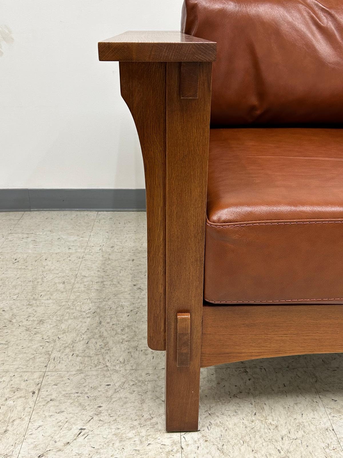 Craftsman Crofter Mission Style Arm Chair Russet Brown Leather - Etsy