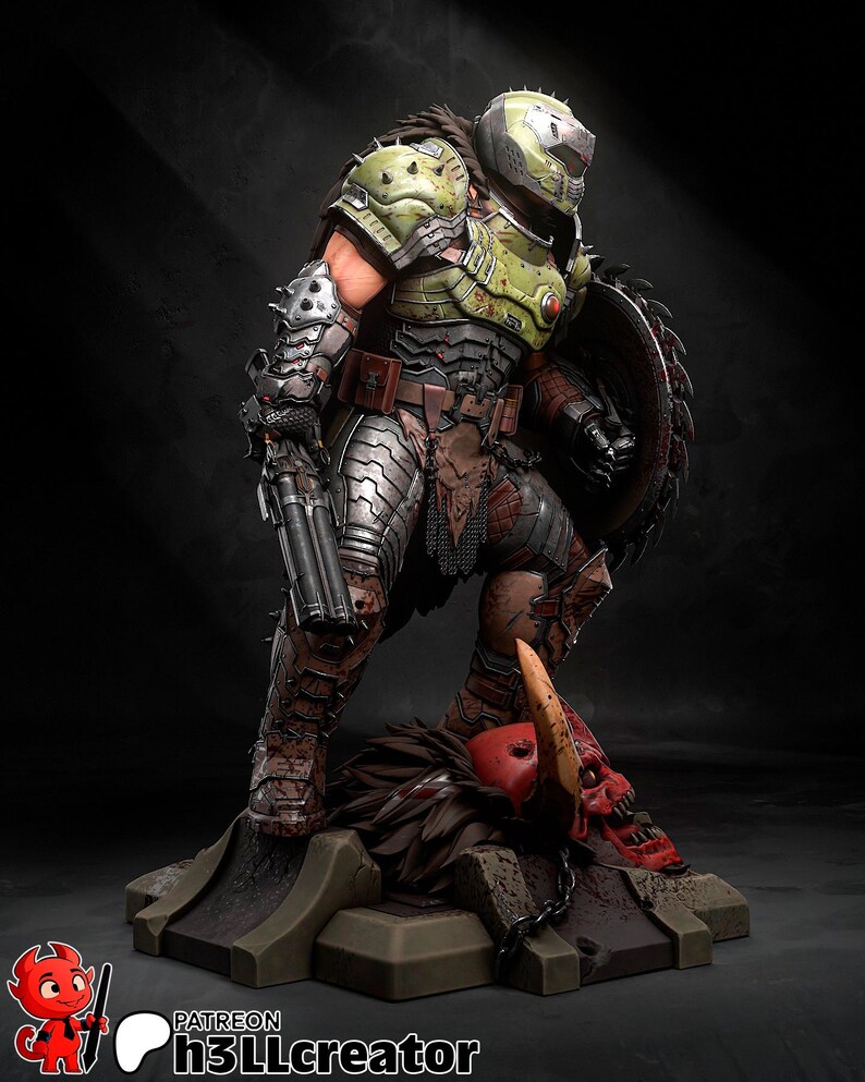 DOOM SLAYER Figure | Doom The Dark Ages | Resin 3d printed Model | DIY ...