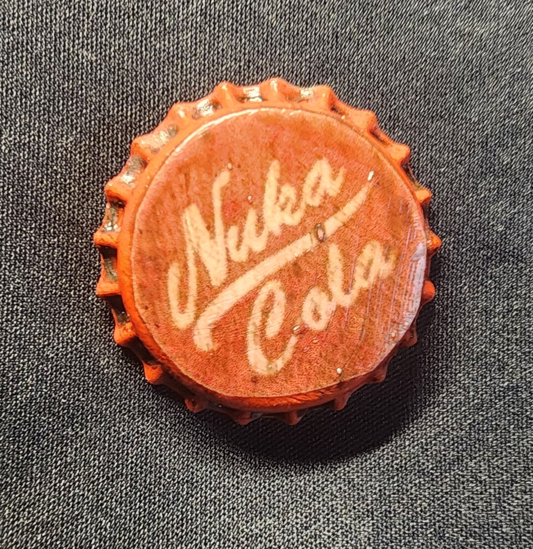 Handmade Fallout Weathered Bottle Cap Pins, Nuke Cola Cap Pins, Fallout ...