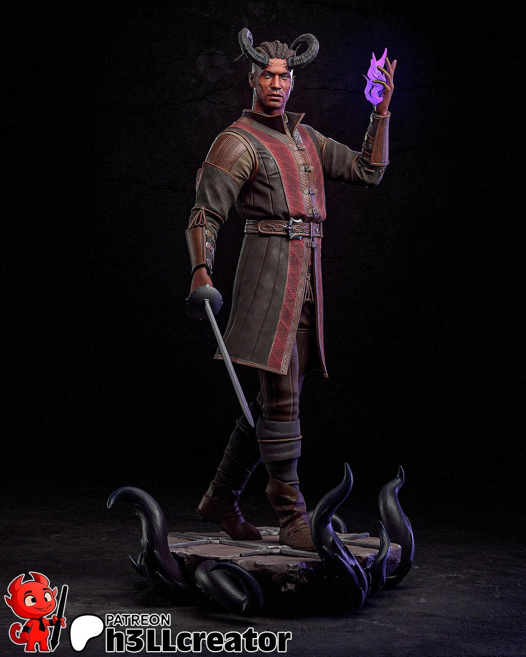 Wyll | Baldur’s Gate 3 | 1:12 Scale | Resin 3d Printed Model | DIY Kit ...