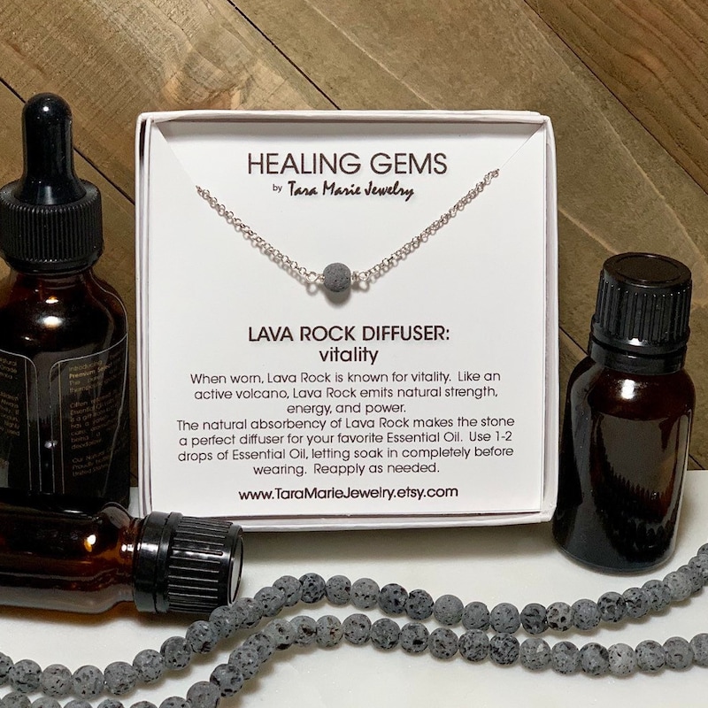 Lava Rock Diffuser Necklace - Etsy