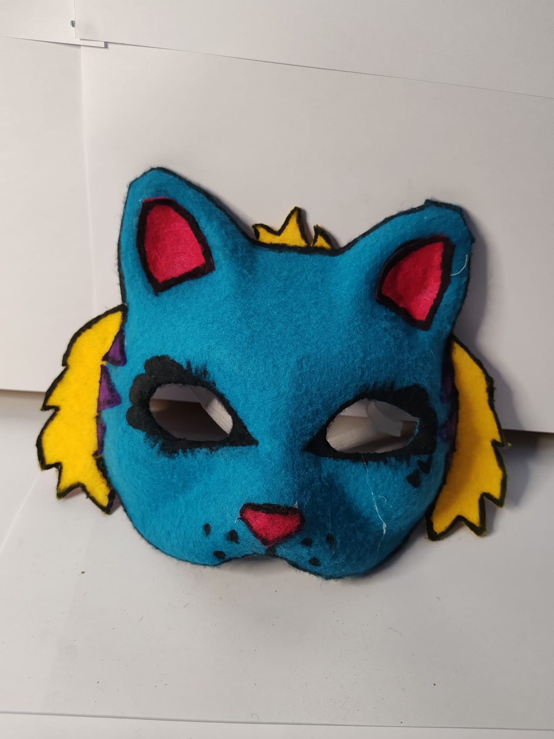 Cartoon Cat Mask - Etsy