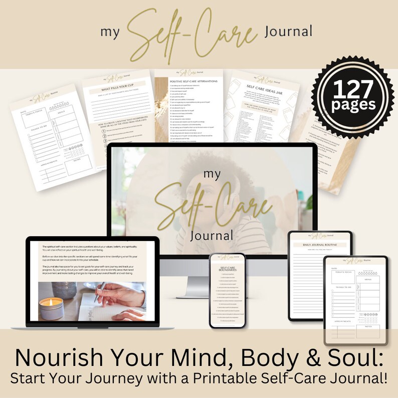 My Self Care Journal Printable Digital Download, Printable Self Care ...
