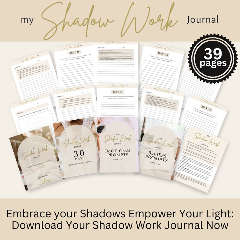 My Shadow Work Printable Journal, Self Care Planner, Digital Download ...