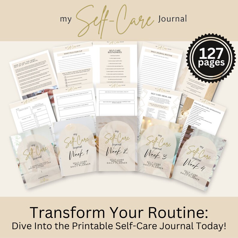 My Self Care Journal Printable Digital Download, Printable Self Care ...