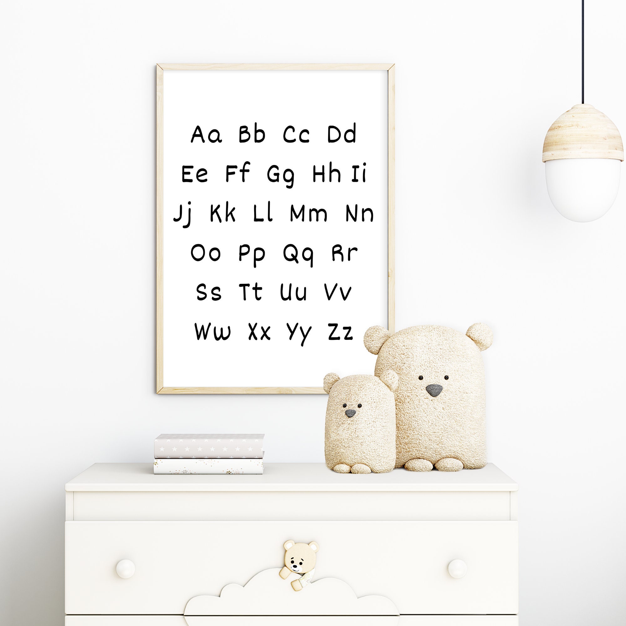 Alphabet Educational Poster: A-Z Posters Color and BW montessori, Home ...