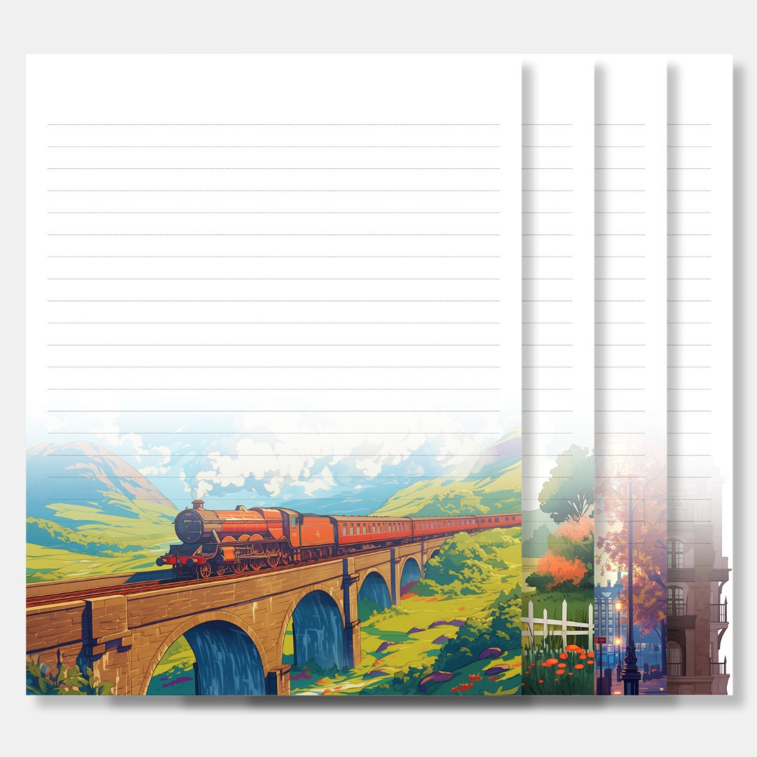 British-themed Letter Paper Printable, Letter Paper Stationary, Letter ...