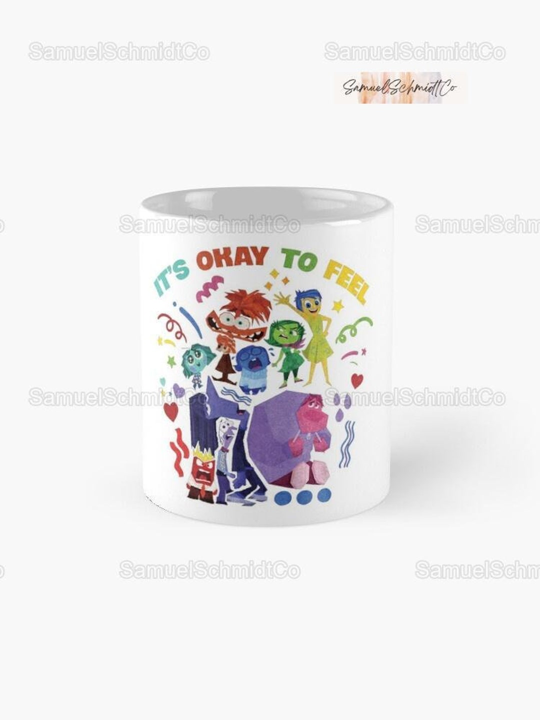 Inside Out 2 Coffee Mug, It's Okay to Feel All the Feels Mug, Cartoon ...