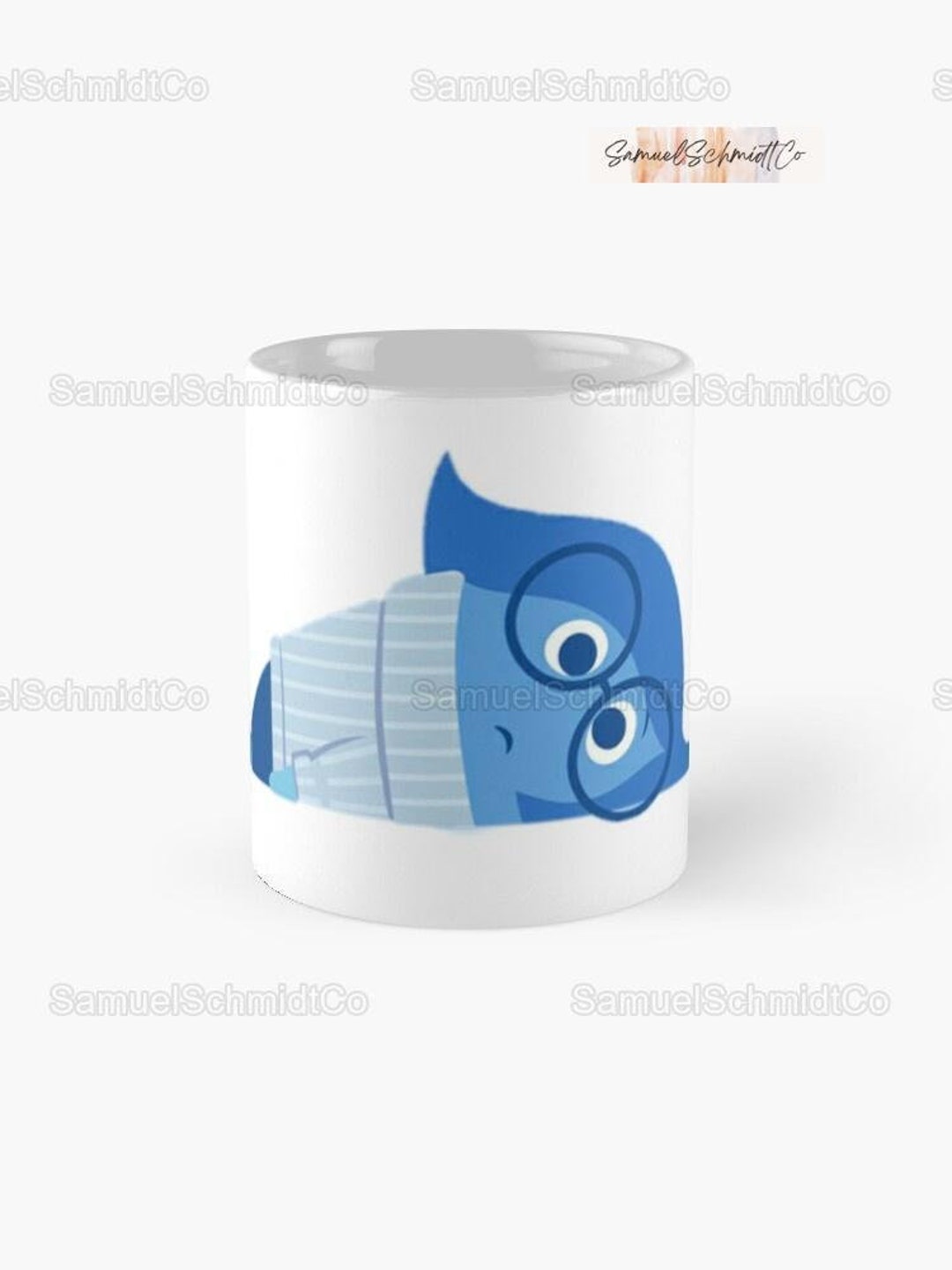 Sadness Coffee Mug, Inside Out Characters Coffee Cup, Cartoon Emotions ...