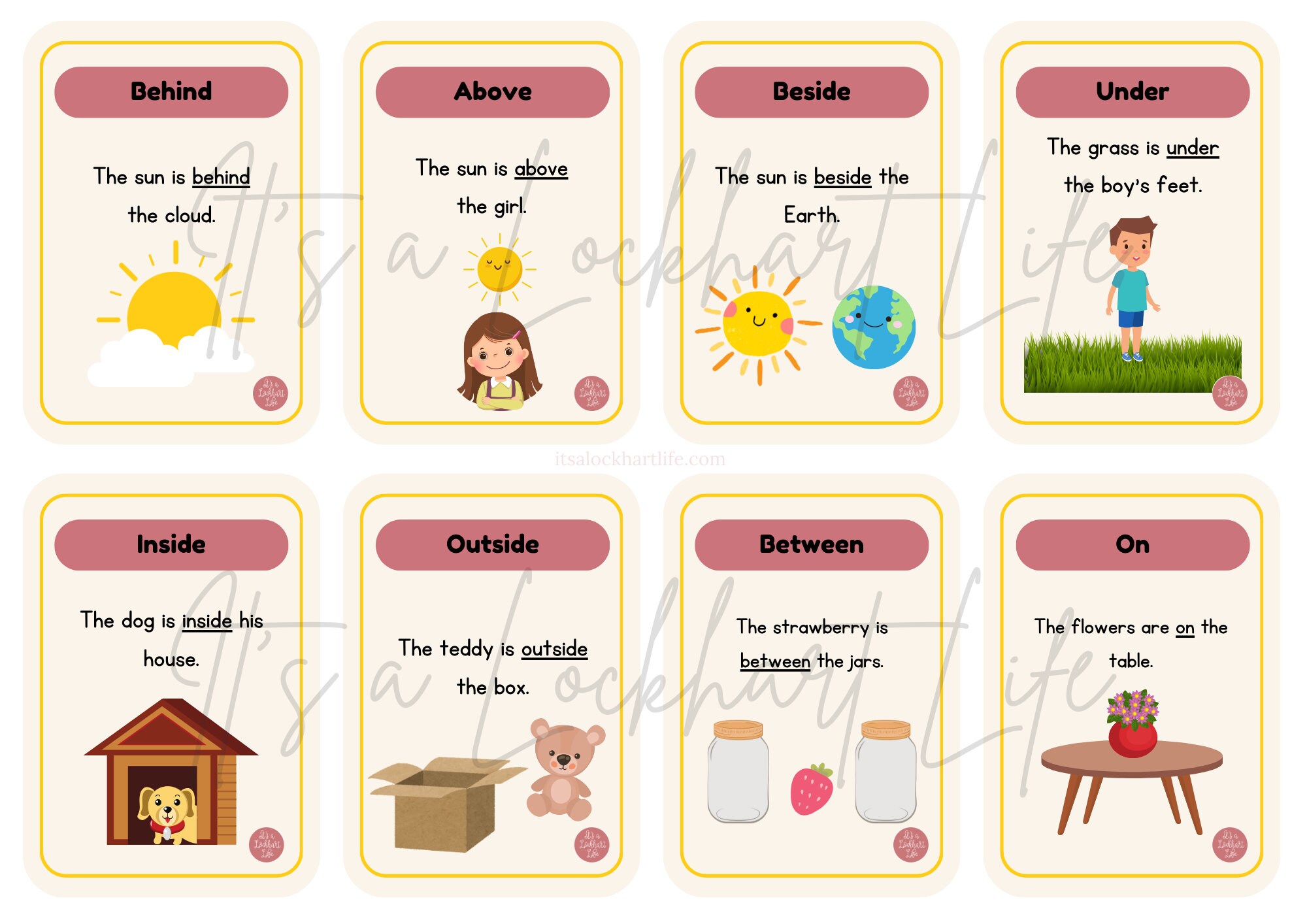 Prepositions for Preschool, Directional & Positional Vocabulary ...
