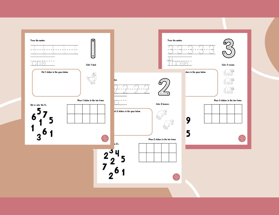 Preschool Number Activities - Pre-k Worksheets - Printable Kindergarten ...