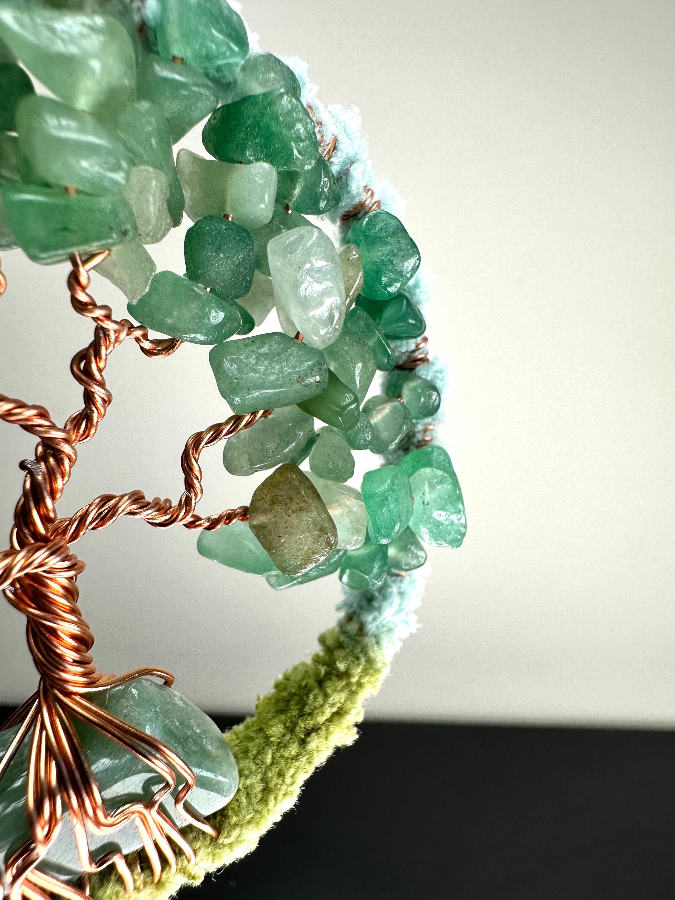 Unique Tree of Life Pendant Green Car Decor Adventurine Natural Stone ...
