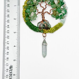 Unique Tree of Life Pendant Green Car Decor | Adventurine Natural Stone ...