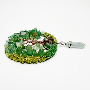 Unique Tree of Life Pendant Green Car Decor | Adventurine Natural Stone ...