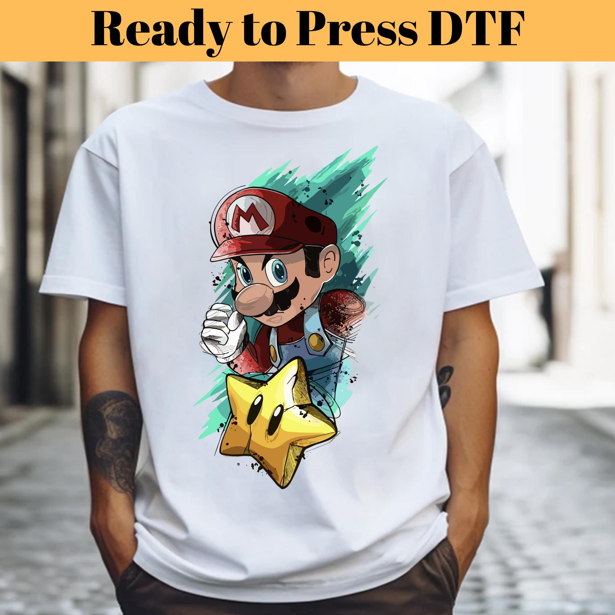 Super Mario Character DTF, Nintendo World Heat Transfer, Super Mario ...