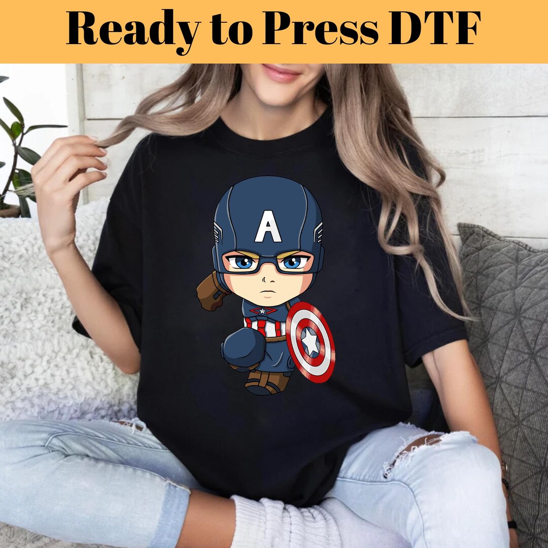 Baby Superhero DTF, Baby Avengers Ready to Press, Captain America ...