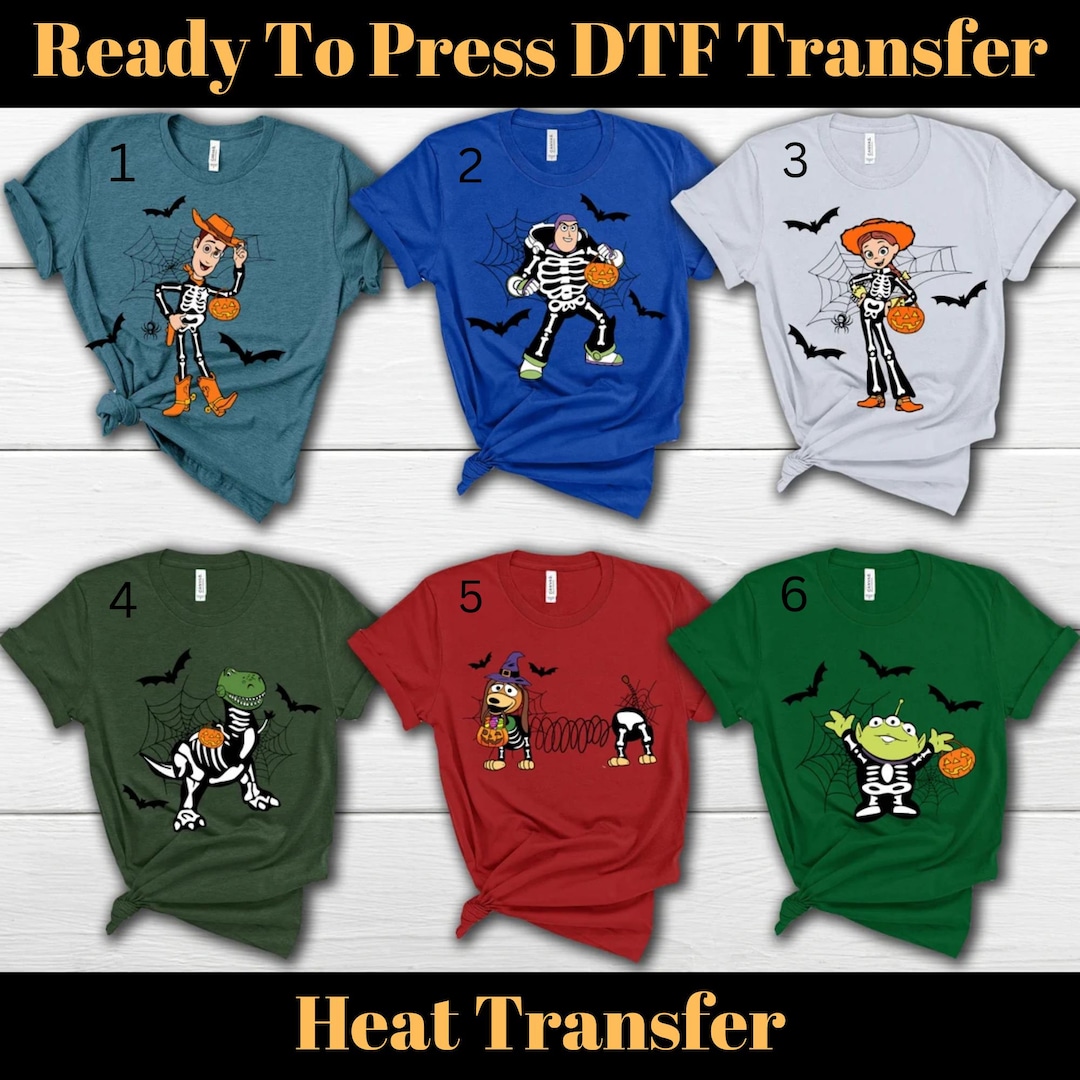 Toy Story Halloween DTF Transfer, Spooky Vibes Heat Transfer, Disney ...