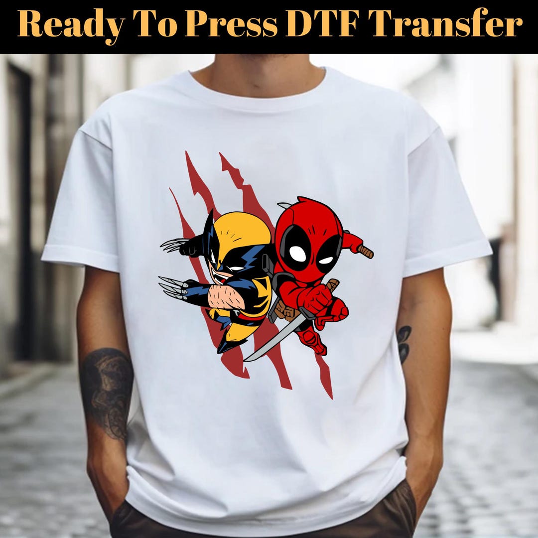 Marvel Deadpool und Wolverine DTF Transfer, Deadpool 3 Film DTF, Deadpool Wolverine Besties ...