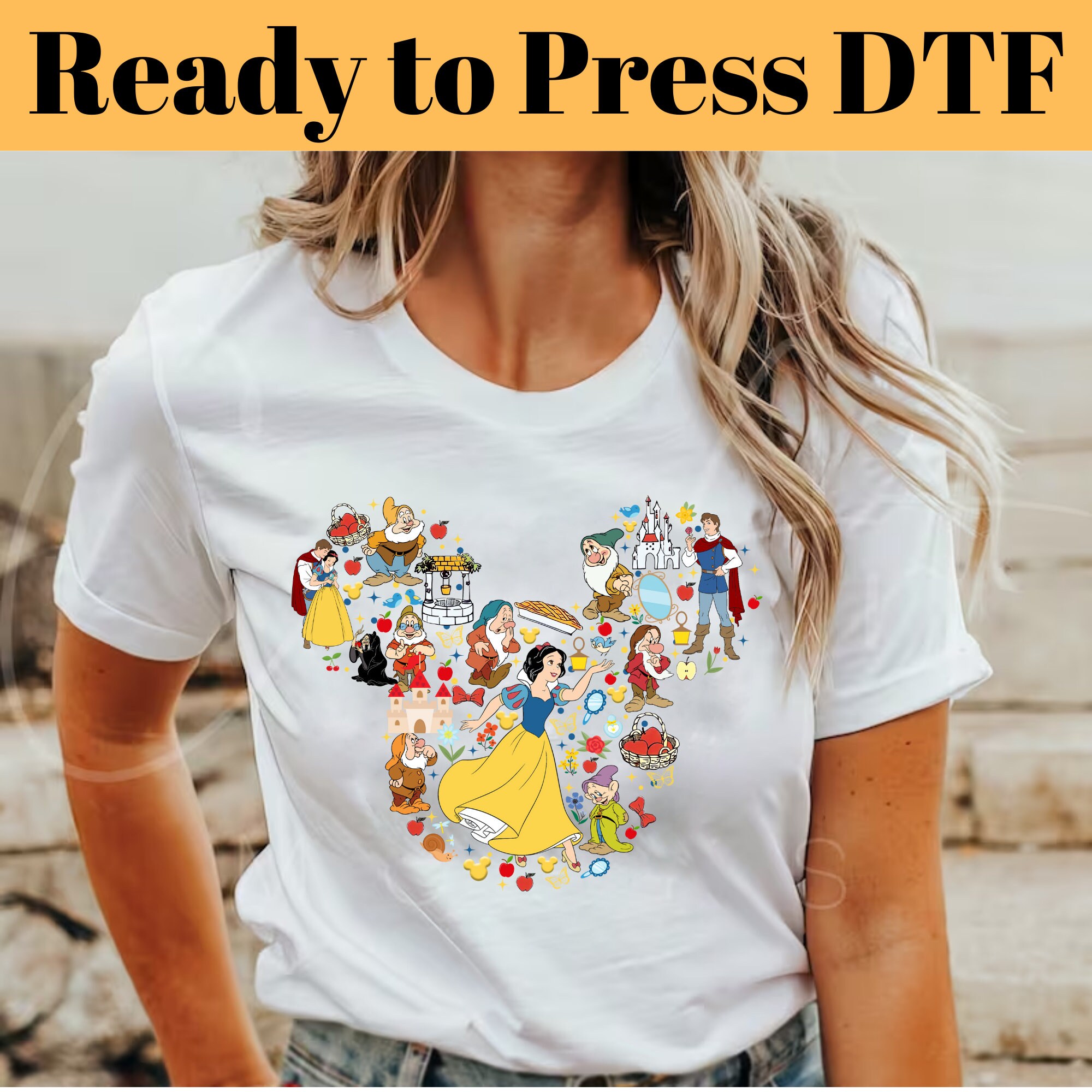 Watercolor Princess DTF, Mickey Head DTF, Princess Besties DTF ...