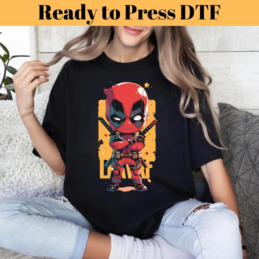 Marvel Deadpool DTF, Disney Superhero Transfer, Deadpool Transfer ...