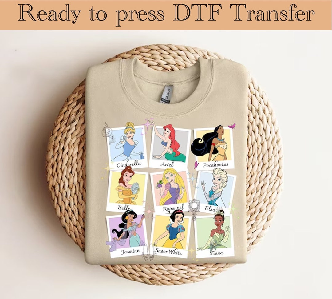 Disney Princesses DTF, Watercolor Princess Dtf, Princess DTF, Disney ...