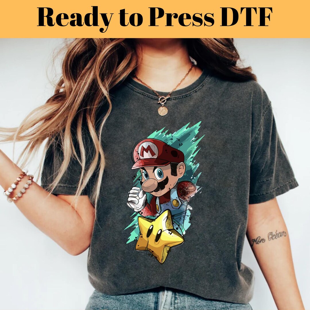 Super Mario Character DTF, Nintendo World Heat Transfer, Super Mario ...