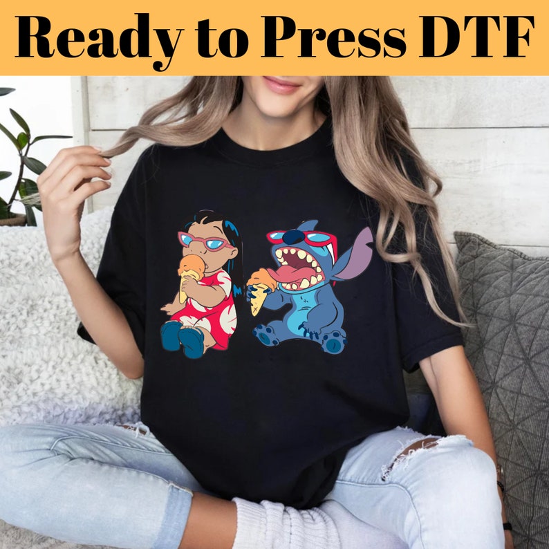 Stitch Ready to Press, Disney Heat Transfer, Disney Summer DTF, Lilo ...
