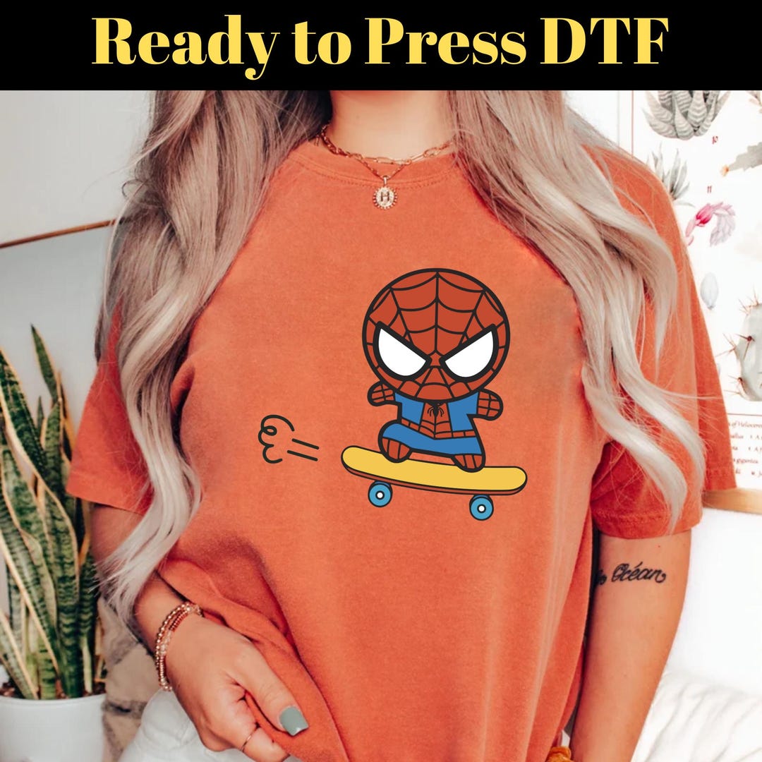 Baby Spiderman DTF Transfer, Spidey Super Hero DTF, Spiderman Comic Dtf ...