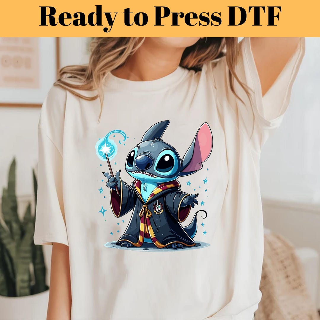 Stitch Potter DTF, Wizard Stitch Heat Transfer, Stitch Ready to Press ...