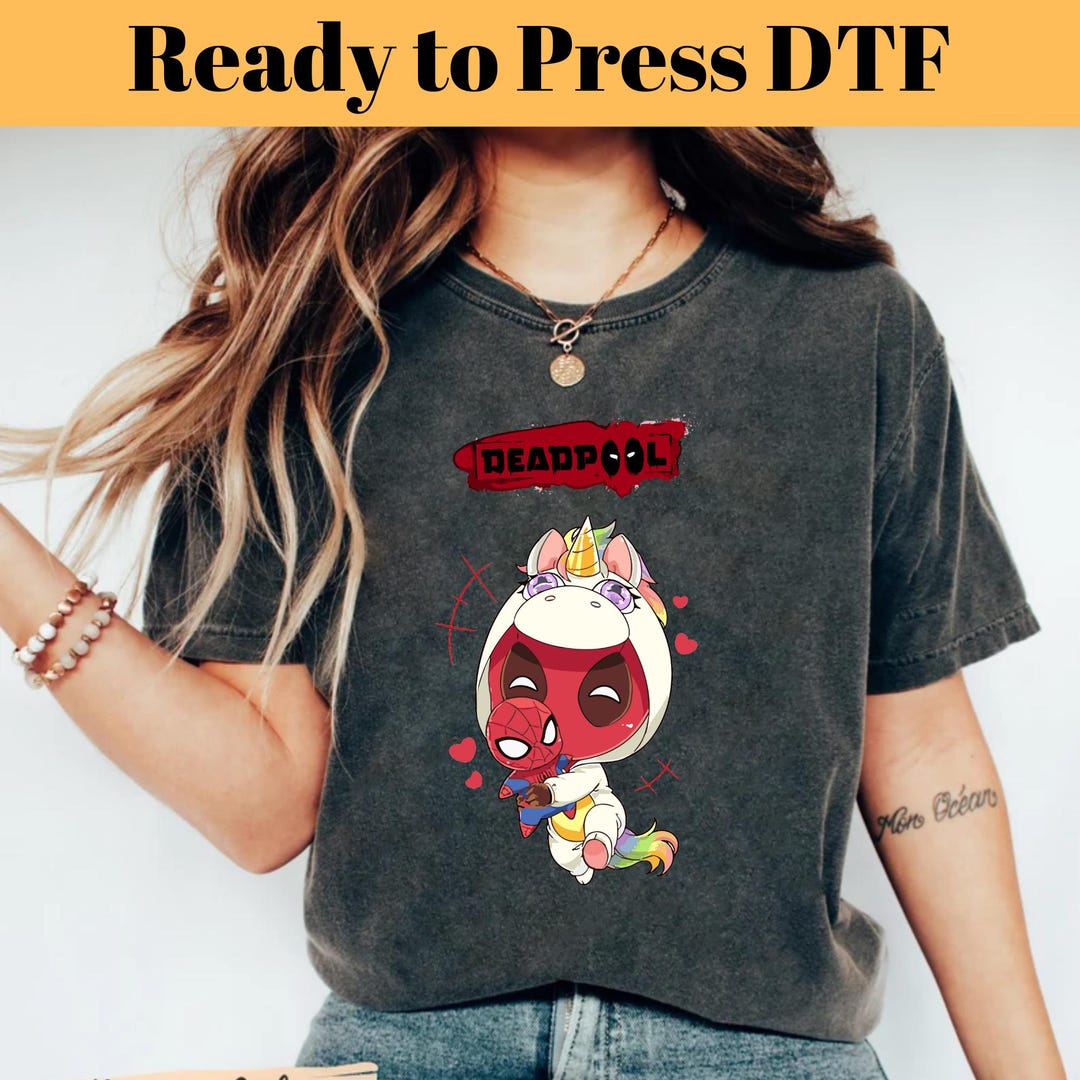 Marvel Deadpool With Spider Man DTF, Marvel Halloween Party DTF ...