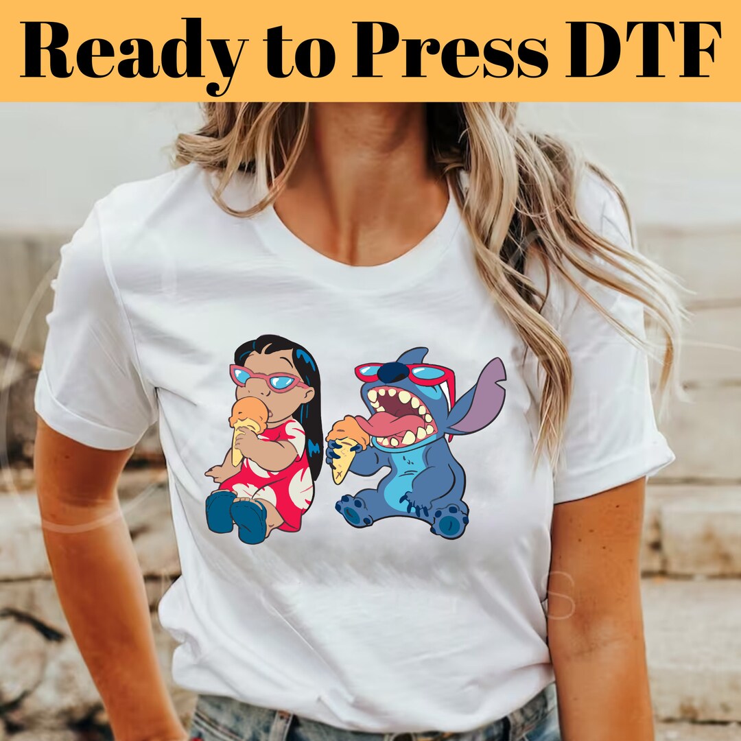 Stitch Ready to Press, Disney Heat Transfer, Disney Summer DTF, Lilo ...