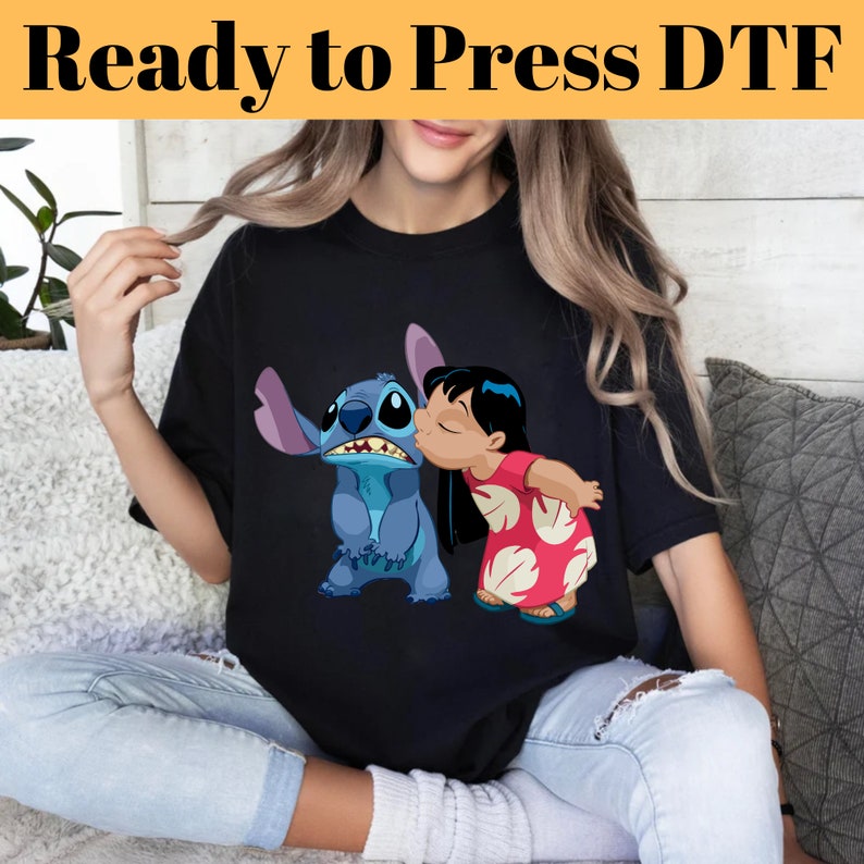 Lilo and Stitch DTF, Disney Stitch DTF, Cute Stitch Shirt, Stitch ...