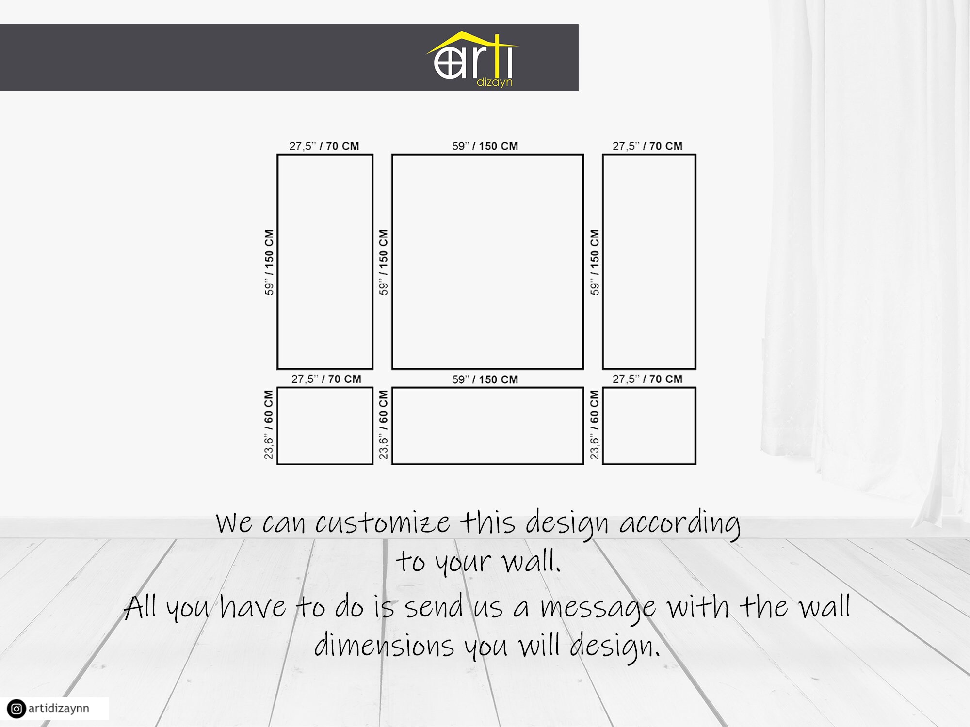 DIY Accent Wall Kit , Wainscoting Kit , Wall Molding Package Ready to ...