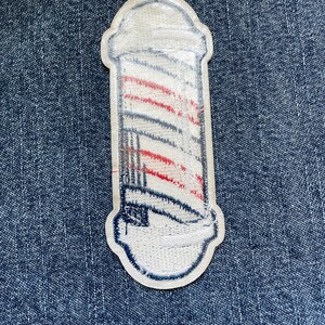 Barbers Swirl Patch - Etsy