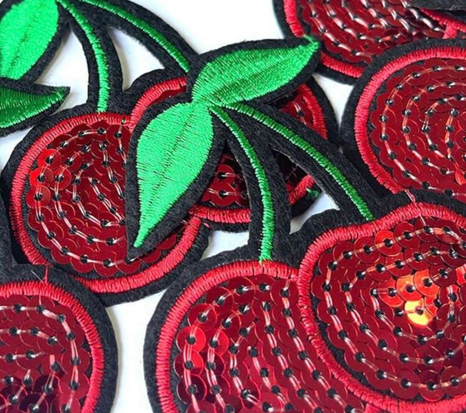Cherry Sequin Patch - Etsy