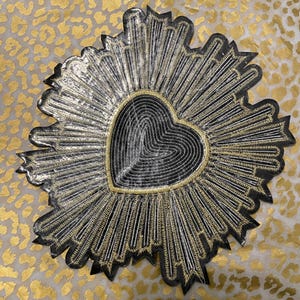 Sequin Heart Patch - Etsy