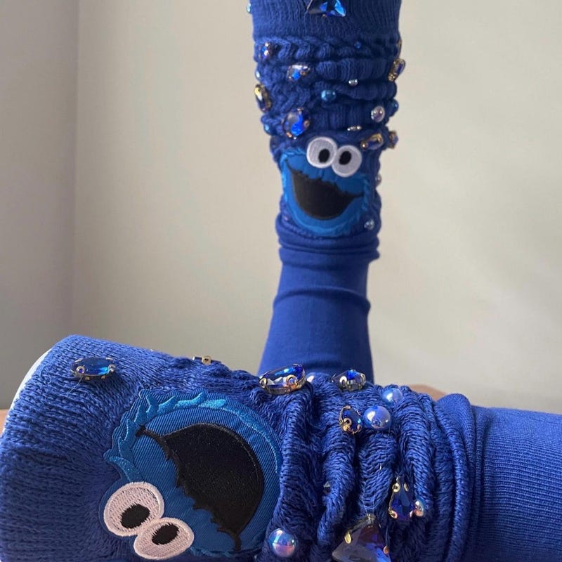 Rhinestone Socks - Etsy