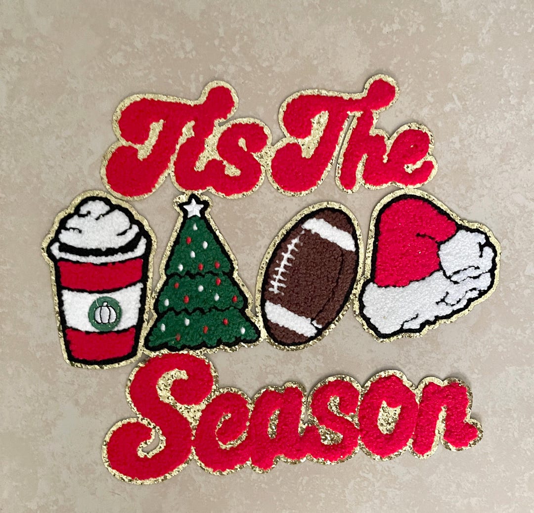 Large Chenille Holiday Patch - Etsy