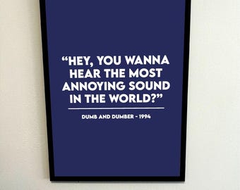 Dumb & Dumber Minimalistic Movie Poster | Movie Quote | Digital ...
