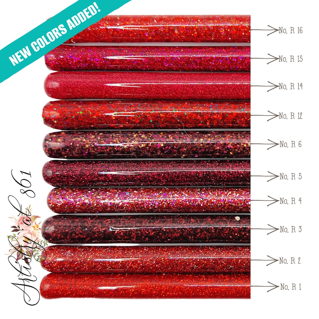Personalized RED Glitter Pens W/ Black or Blue Ink INKJOY by Papermate ...