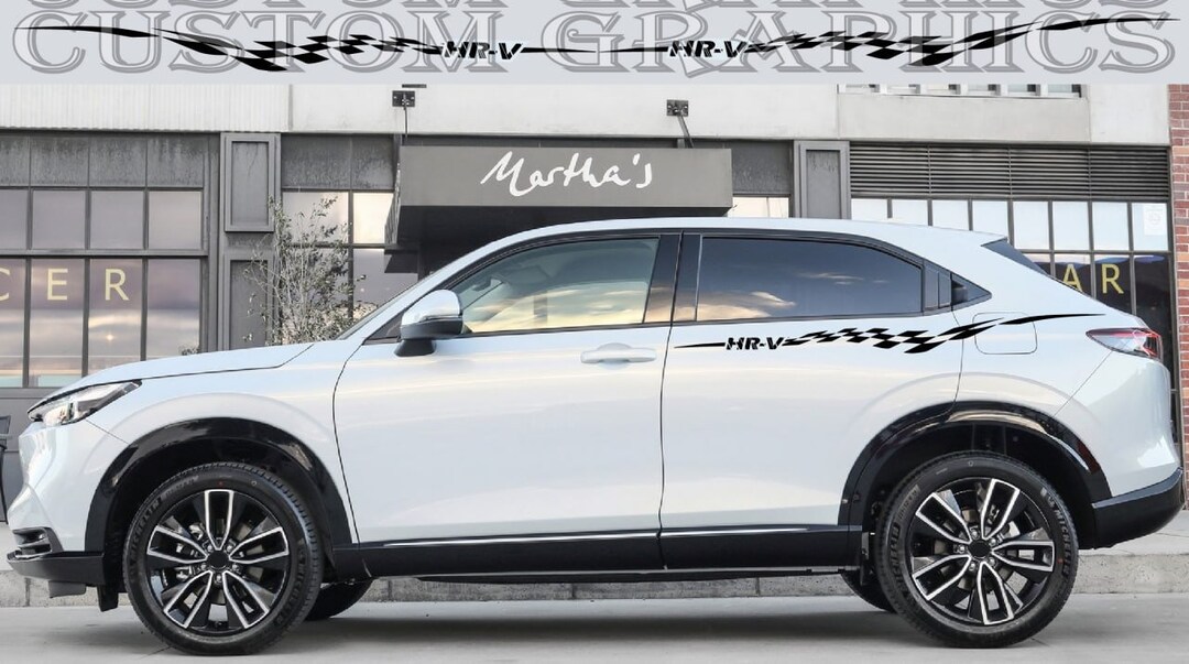 Premium Stickers Compatible With Hr-v Car Decal New Flag Rear Line ...