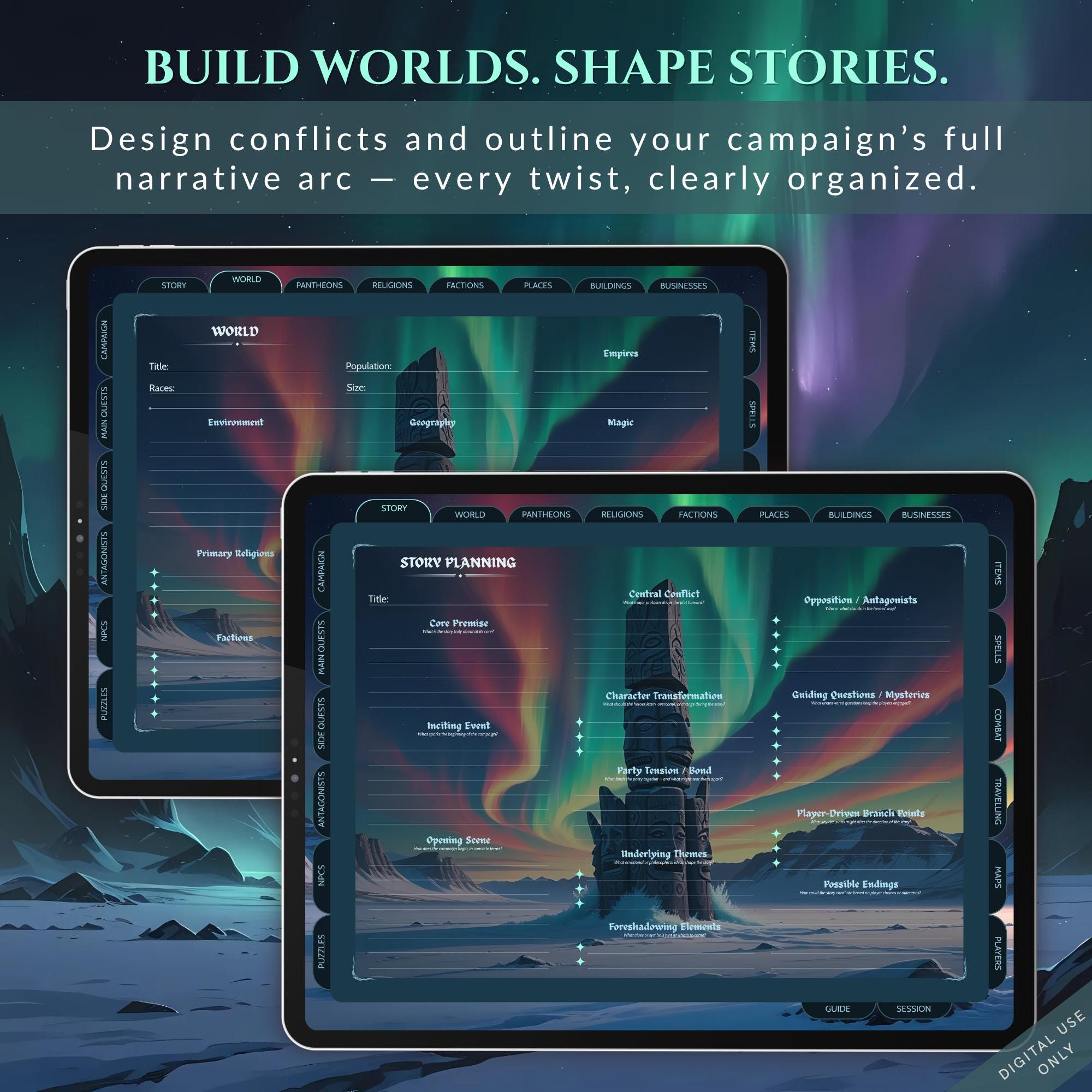 Digital DND Journal for Dnd 5e | Hyperlinked DM Journal Pdf| Dnd ...
