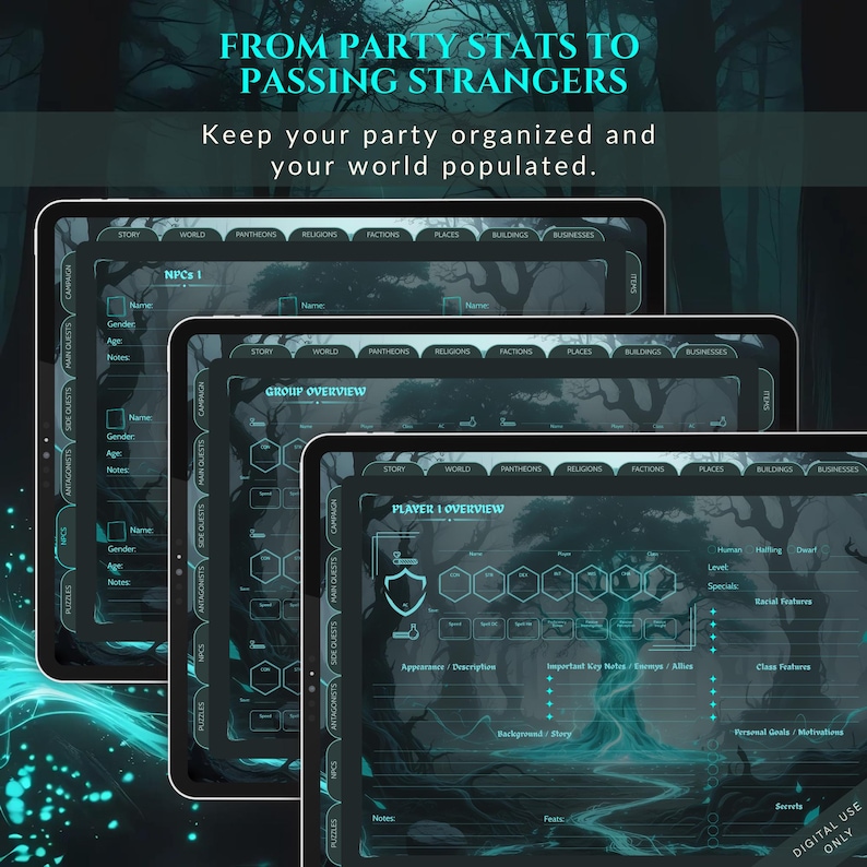 6 Digital DND Journal for Dnd 5e | Hyperlinked DM Journal | Dnd ...