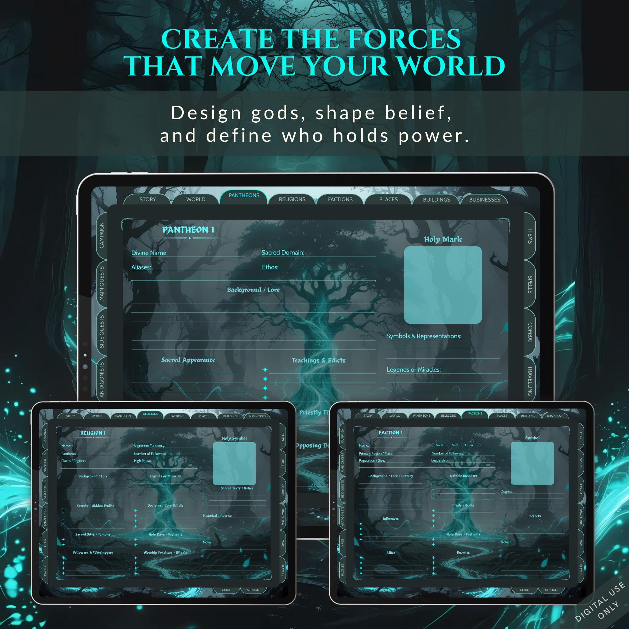 6 Digital DND Journal for Dnd 5e | Hyperlinked DM Journal | Dnd ...