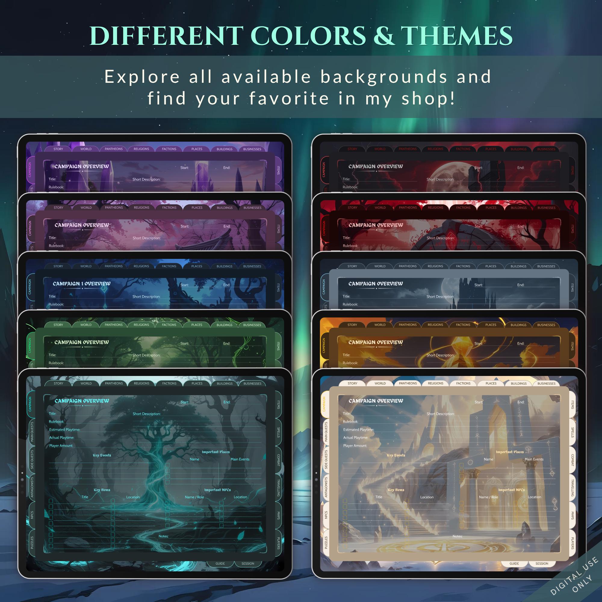 Digital DND Journal for Dnd 5e | Hyperlinked DM Journal Pdf| Dnd ...